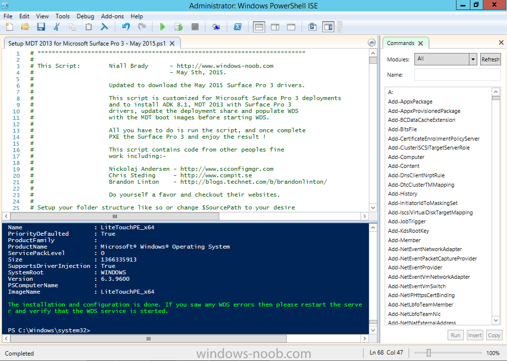 Updated Powershell Script With May 2015 Drivers For Deploying The 